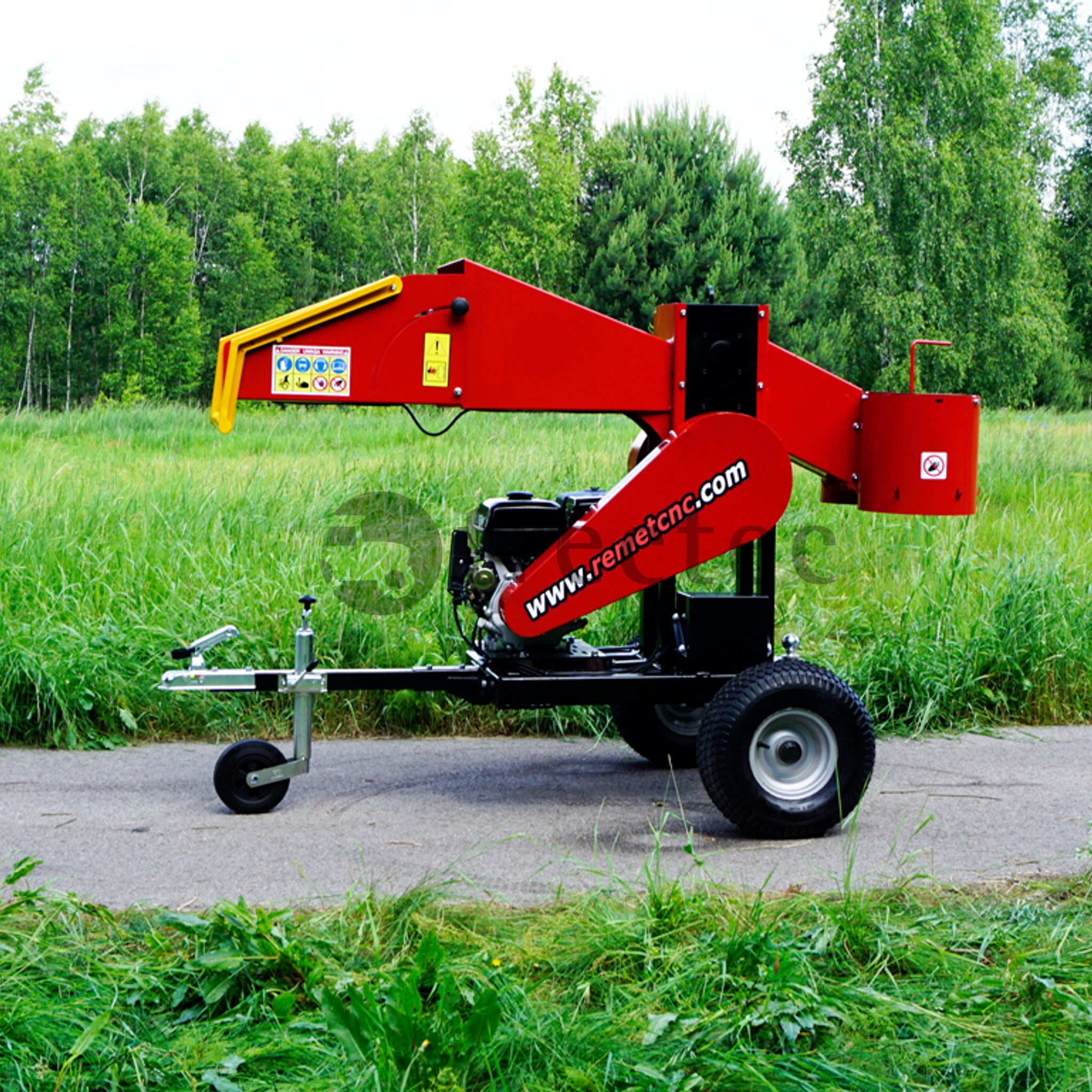 Dragon Standard RS-120 3 M Holzhacker mit Benzinmotor und Off Roadfahr